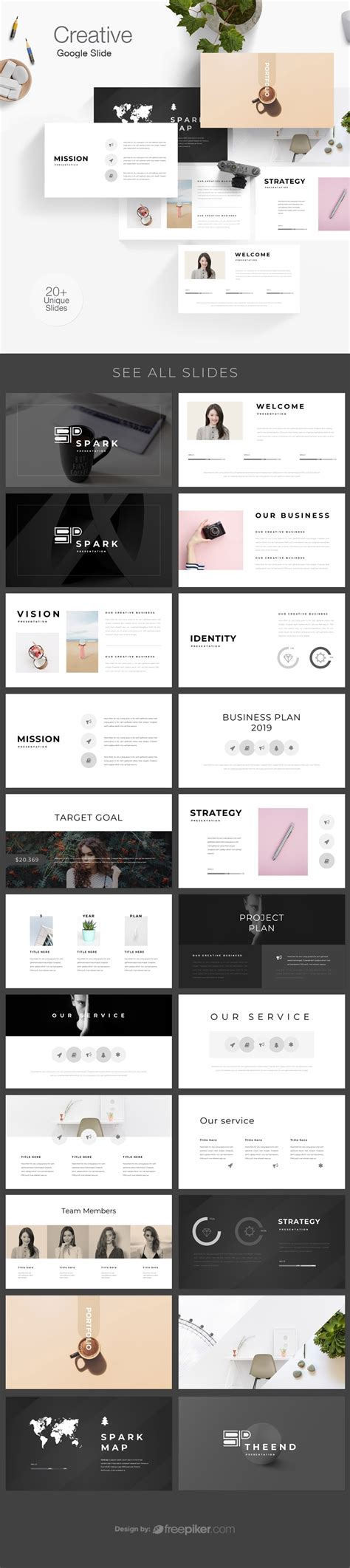 Freepiker Minimal Clean Google Slide Template