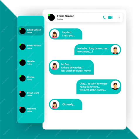 Premium Vector Ui Chatting Float App Template