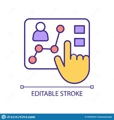 Analyzing Customer Account Rgb Color Icon Stock Vector Illustration Of Virtual Editable