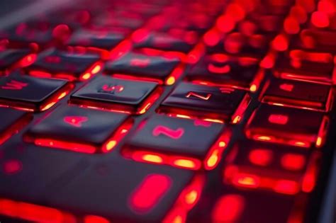 White Keyboard With Lights High Angle Premium Ai Generated Image