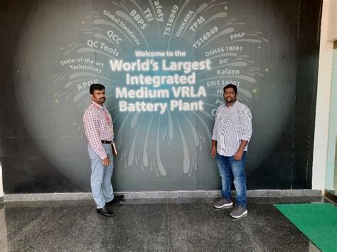 Jaganathan Navaneethan On Linkedin Visited Amara Raja Batteries Plant In Chitoor And Tirupati