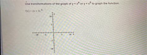 solved use transformations of the graph of y x4 or y x