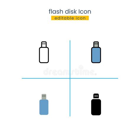 Flash Disk Icon Stock Vector Illustration Of Connect 329971305