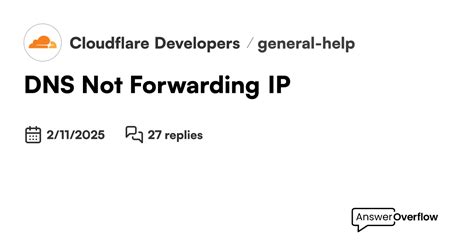 Dns Not Forwarding Ip Cloudflare Developers