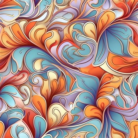 Premium Ai Image Abstract Colorful Swirls Background With Orange Generative Ai