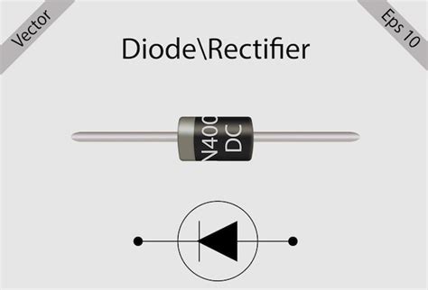 Premium Vector Diode Semiconductor Device With Its Symbol Vector Eps 10