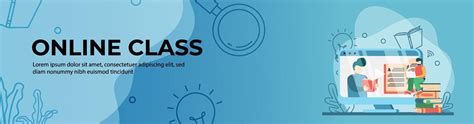 Online Class Web Banner Design 2294192 Vector Art At Vecteezy