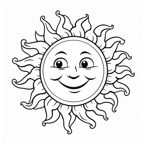 Слънце Лятна картинка за оцветяване Zumipic