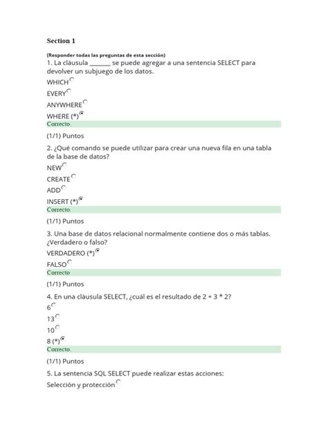 Prueba Dp Database Programming With Sql Examen De Mitad Del Periodo Pdf