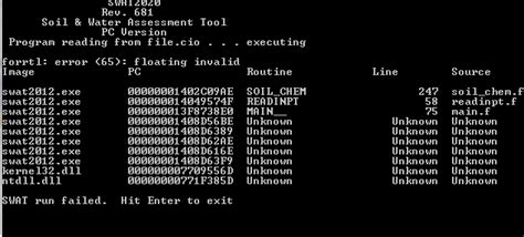 cause of an error in running arcswat researchgate