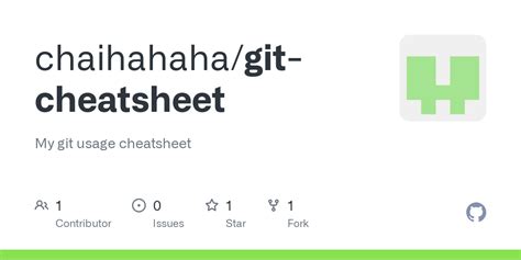 Git Cheatsheet Readme Md At Main Chaihahaha Git Cheatsheet Github