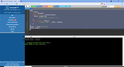 Php Oop Access Modifier Public Protected Private Scmgalaxy