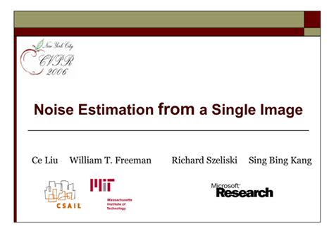 noise estimation from a single image people
