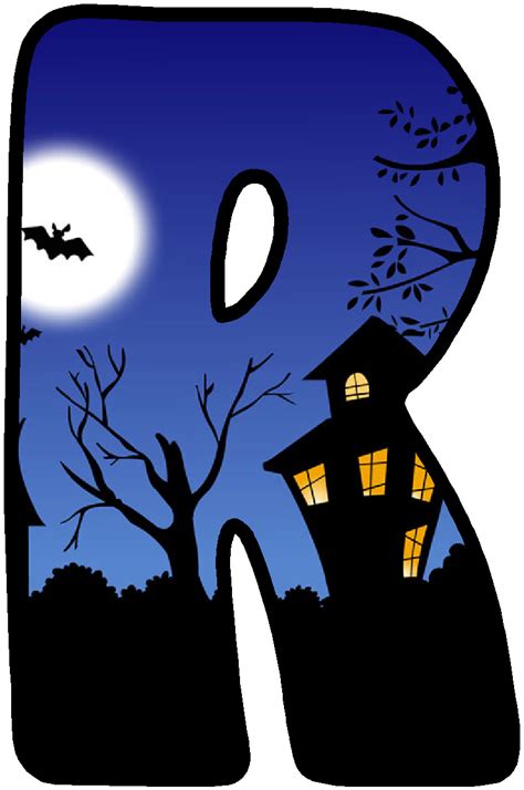Letter R Spooky Letters Halloween Iii Halloween Clipart