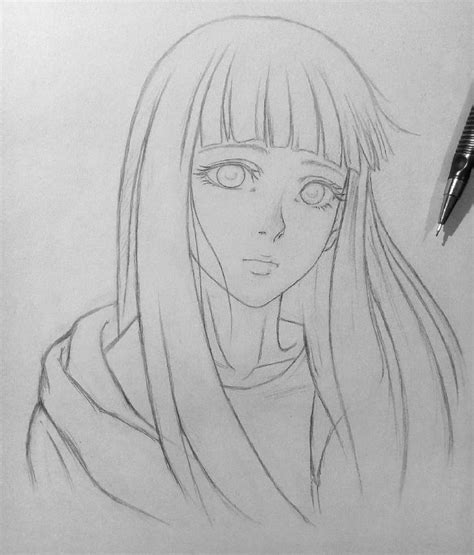 W A Drawing On Instagram Hinata Hyuga From Naruto Wip