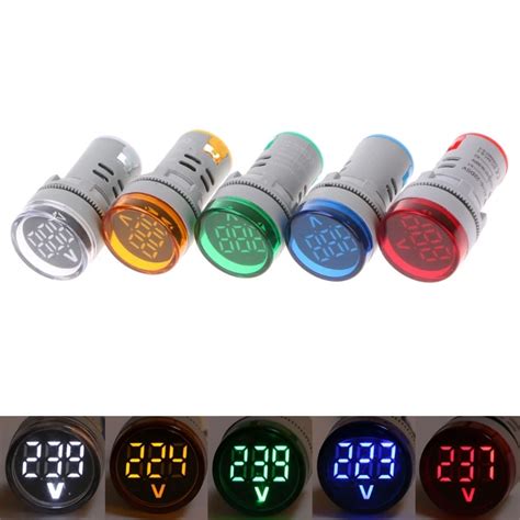 22mm LED Digital Display Gauge Volt Voltage Meter Indicator Signal Lamp Voltmeter Lights Tester