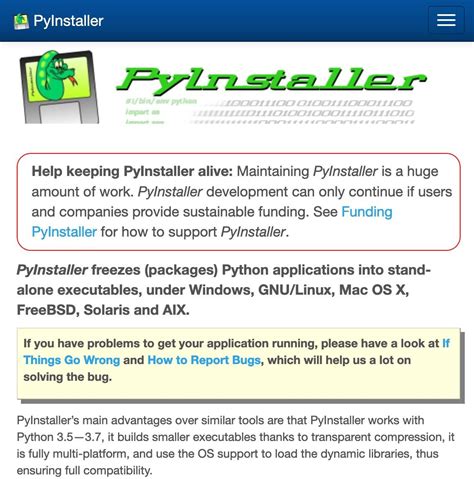 Pyinstaller将python程序打包成windows、linux 和 Mac Os X的可执行程序 编程语言 代码森林