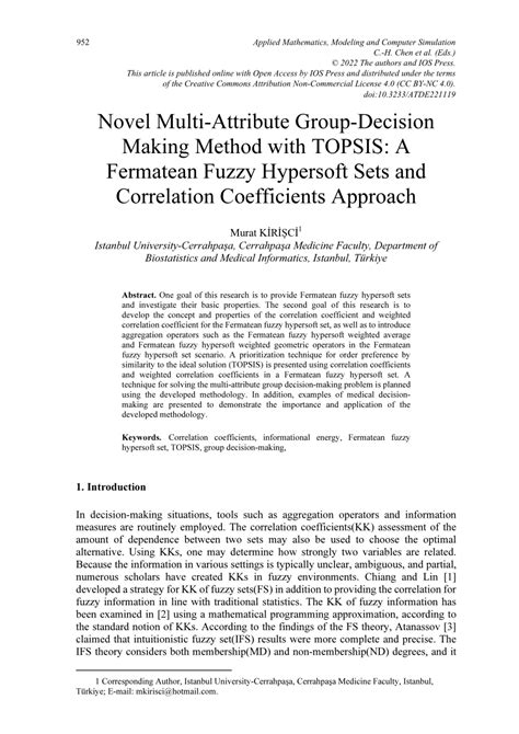 Pdf Novel Multi Attribute Group Decision Making Method With Topsis A
