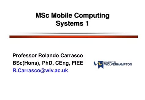 Ppt Msc Mobile Computing Systems 1 Powerpoint Presentation Free Download Id 4101280