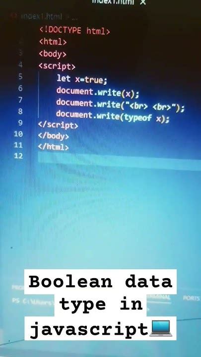 Boolean Datatype In Javascript 💻💻 Youtube