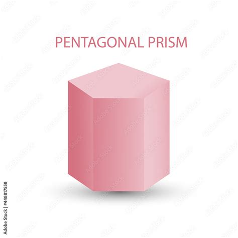 Vector Pink Pentagonal Prism With Gradients And Shadow For Game Icon