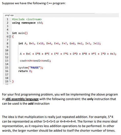 suppose we have the following c program prog1 cpp