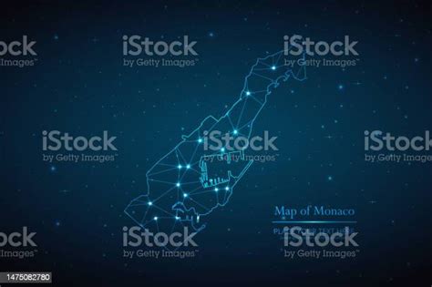 모나코 기하학적 메쉬 다각형 네트워크 라인의 추상지도 0명에 대한 스톡 벡터 아트 및 기타 이미지 0명 3차원 형태 개념 Istock
