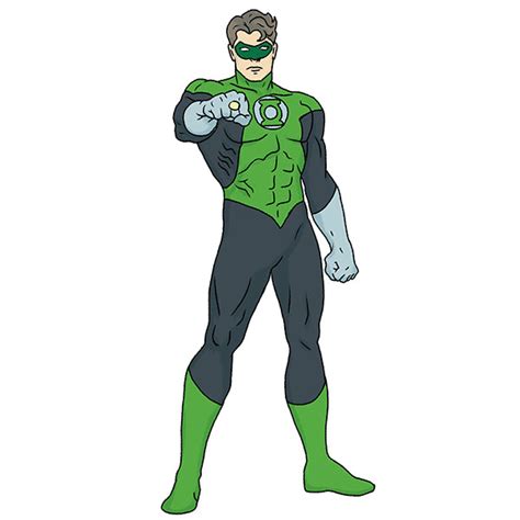 How To Draw Green Lantern Easy Drawing Art