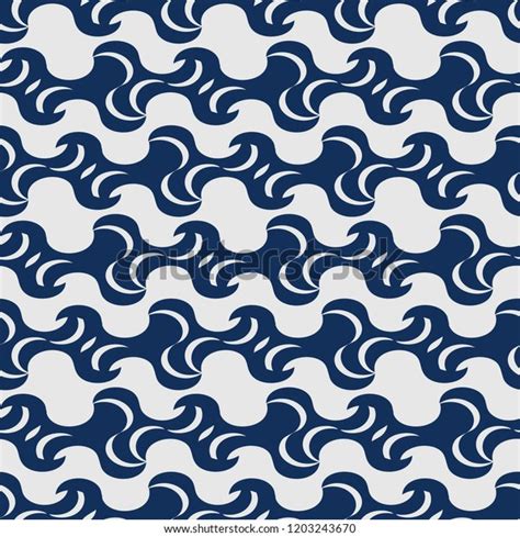 Vector Seamless Pattern Wavy Shapesmodern Stylish Stock Vector Royalty Free 1203243670