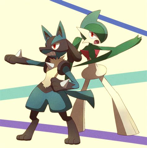 Lucario And Gallade Pokemon Drawn By Shiwosiwosi Danbooru