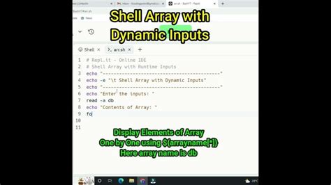 ets tutorial on linkedin bash script for array creation with dynamic