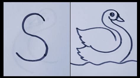 How To Draw Swan Easy Step By Step Swan Drawing Tutorial YouTube