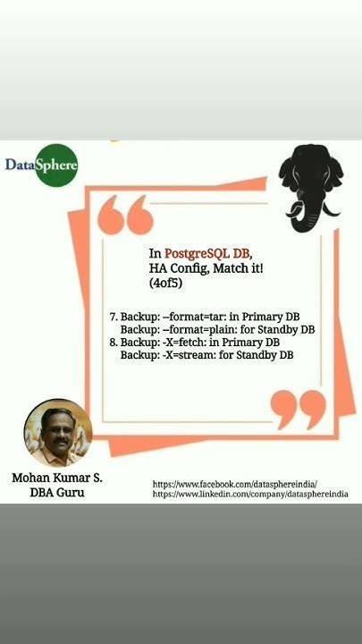 In Postgresql Db Ha Config Match It4of5 Database Dba Oracle Sqlserver Mks Datasphere
