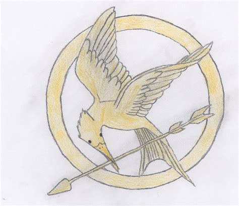 Mockingjay Pin Sketch By Moonlightwolf578 On Deviantart