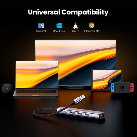 Ugreen Usb Ethernet Adapter 1000 100mbps Usb3 0 Hub Rj45 Lan For Laptop Pc Xiaomi Mi Box Macbook