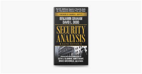 Security Analysis Sixth Edition Part VII Additional Aspects Of Security Analysis