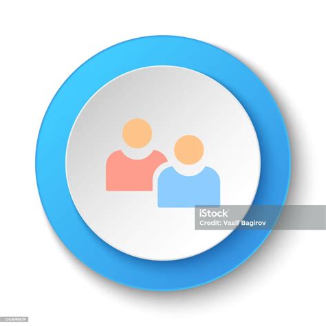 웹 아이콘 아바타 사용자를위한 라운드 버튼 버튼 배너 라운드 응용 프로그램 일러스트에 대한 배지 인터페이스 0명에 대한 스톡