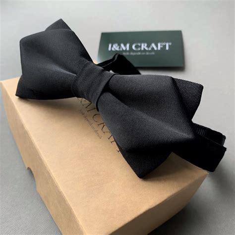 Bow Tie For A Tailcoat Black Classic Diamond Luxury Bow For Mens