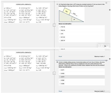 solved 9 an 8 kg block slides down a 30∘ slope at a constant