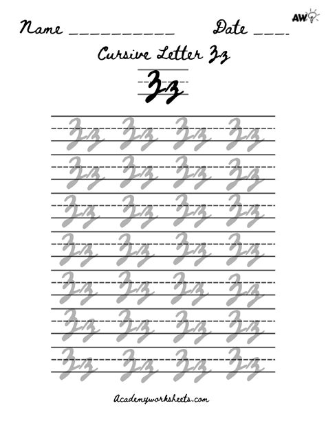Cursive Writing A To Z Printable Infoupdate Org