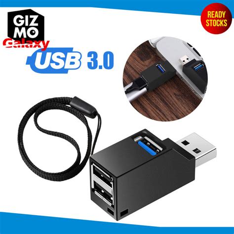 Usb Hub 3 0 Mini 3 Ports Super Speed 5gbps Portable Splitter Usb 3 0