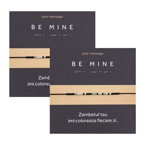 1 1 Bratara Cod Morse Be Mine Argint Samara Jewelry Bucuresti