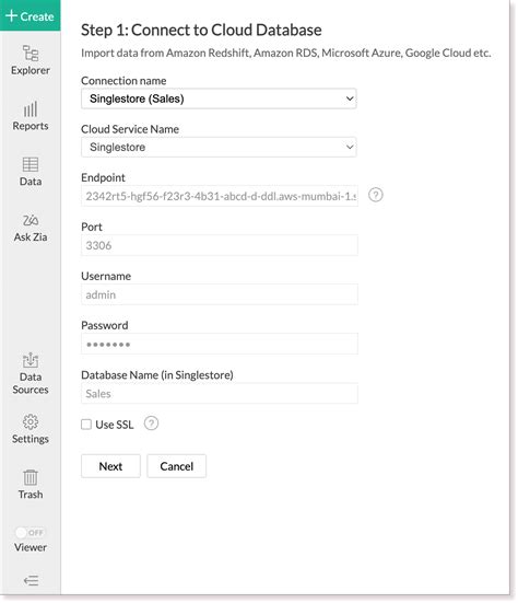 Import Data From Singlestore L Zoho Analytics Help