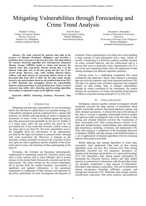 Pdf Mitigating Vulnerabilities Through Forecasting And Crime Trend Analysis