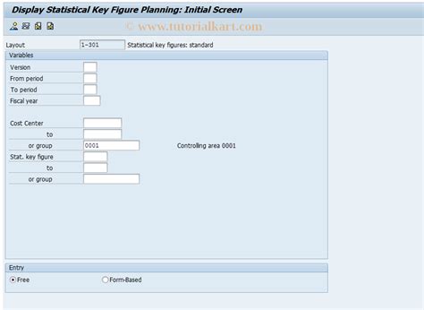 KP SAP Tcode Display Statistical Key Figure Plan Data