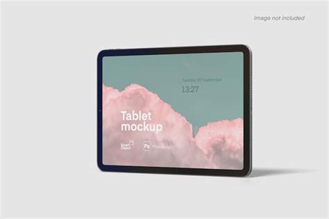 태블릿 모형 오른쪽 보기 프리미엄 Psd 파일