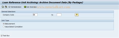 FN LOANUNIT ARC SAP Tcode Archive Loan Reference Units