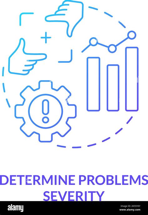 Identify Problems Severity Blue Gradient Concept Icon Stock Vector Image And Art Alamy