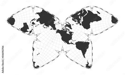 Vector World Map Steve Watermans Butterfly Projection Plan World