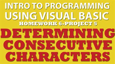 6 Pp5 Finding Consecutive Characters In A String Youtube